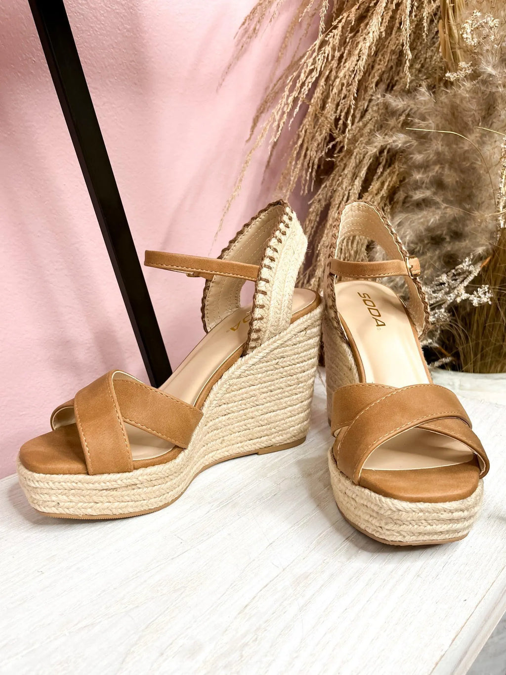 Tan Espadrille Wedge Sandal | SLS Wares